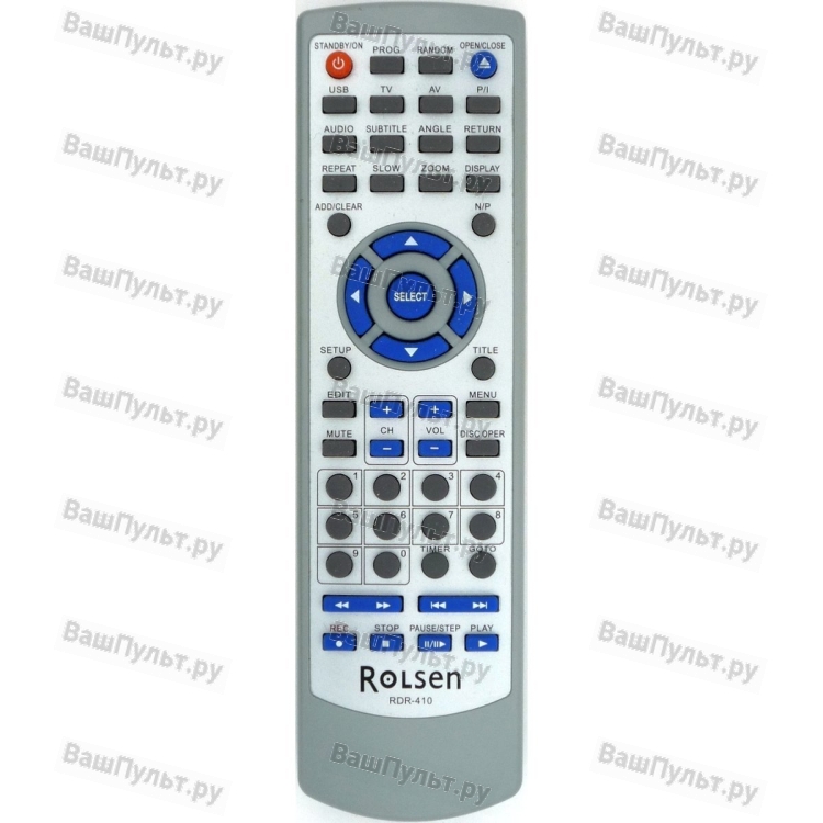 Rolsen RDR-410/420/430 (DVD pleer) пульт для DVD оригинальный!